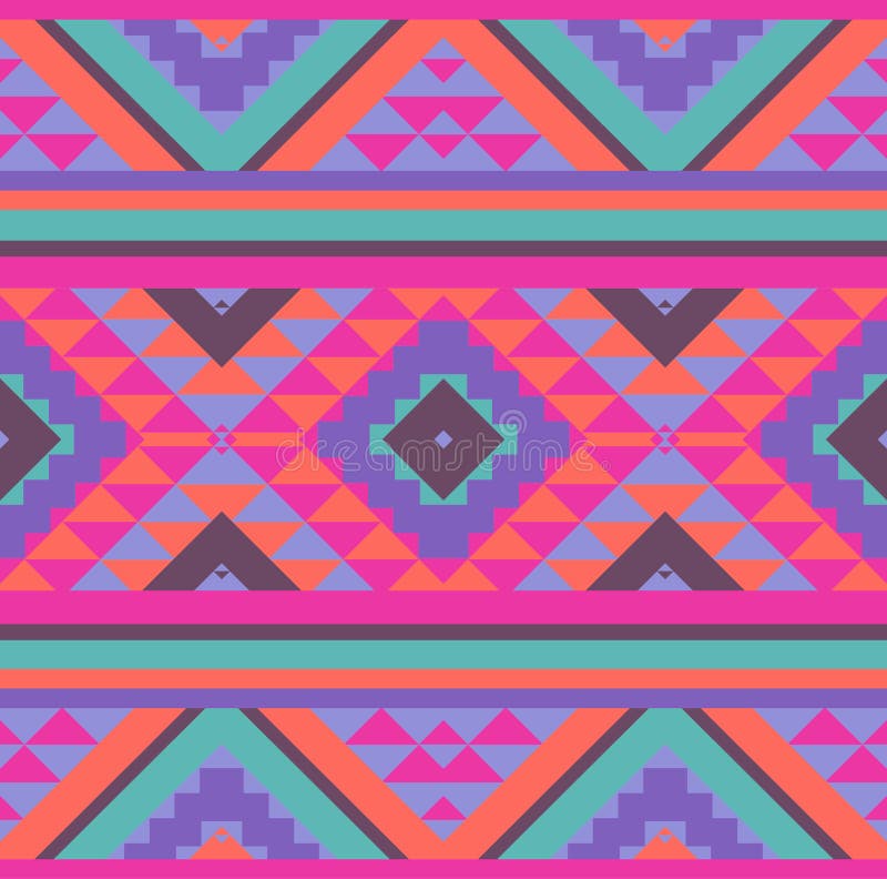 Colorful ethnic pattern stock vector. Illustration of mexico - 56793893