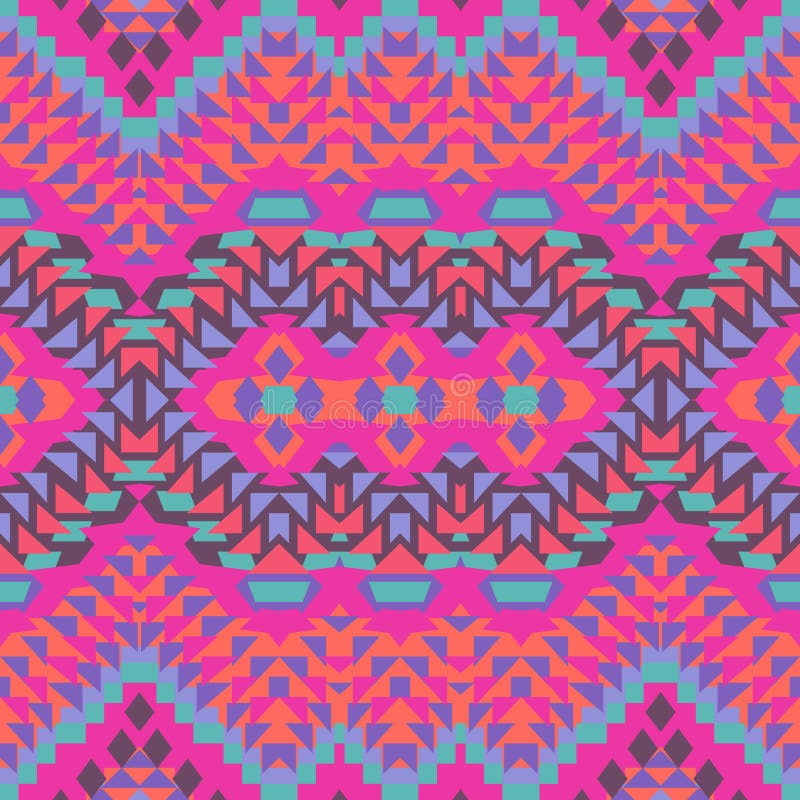 Colorful ethnic pattern stock vector. Illustration of drawing - 56793905