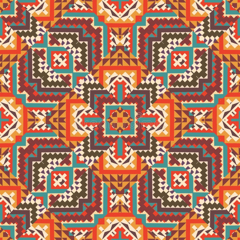 Colorful ethnic pattern stock vector. Illustration of mexico - 56793893