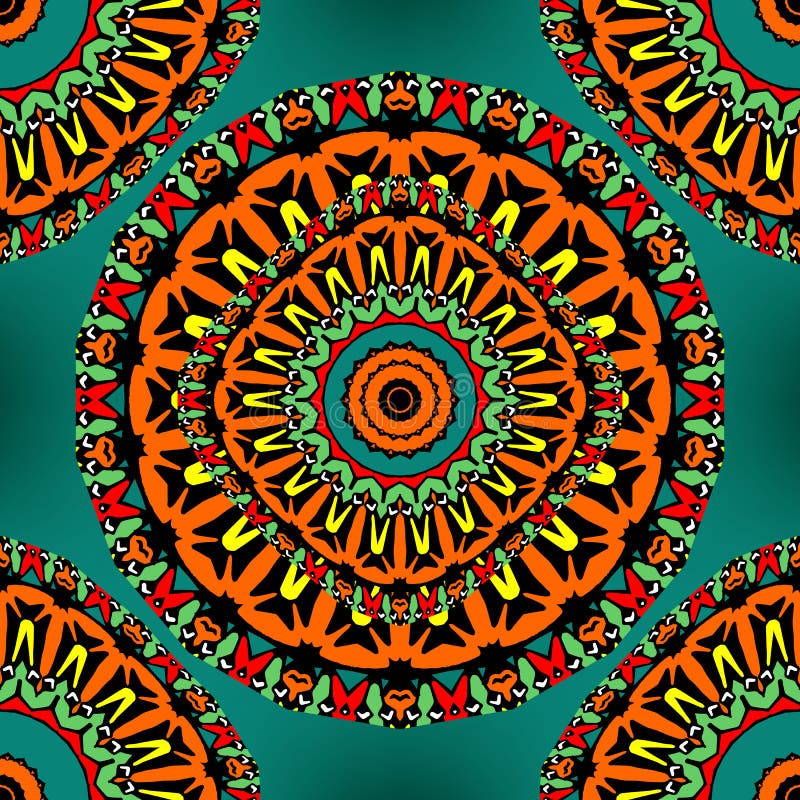 Seamless Mandalas Pattern Stock Vector Illustration Of Circle 45337688