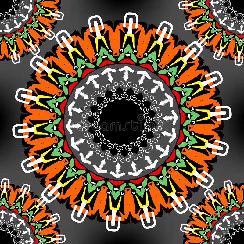 Seamless Mandalas Pattern Stock Vector Illustration Of Circle 45337688