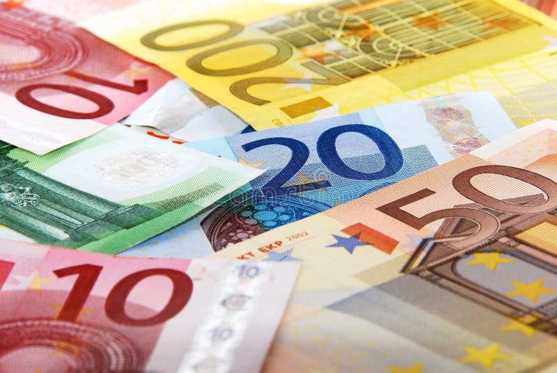 Colorful euro banknotes stock photo. Image of wealth, euro - 3916324
