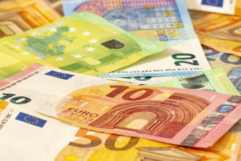 Colorful Euro Banknotes Close-up Stock Image - Image of wealthy ...