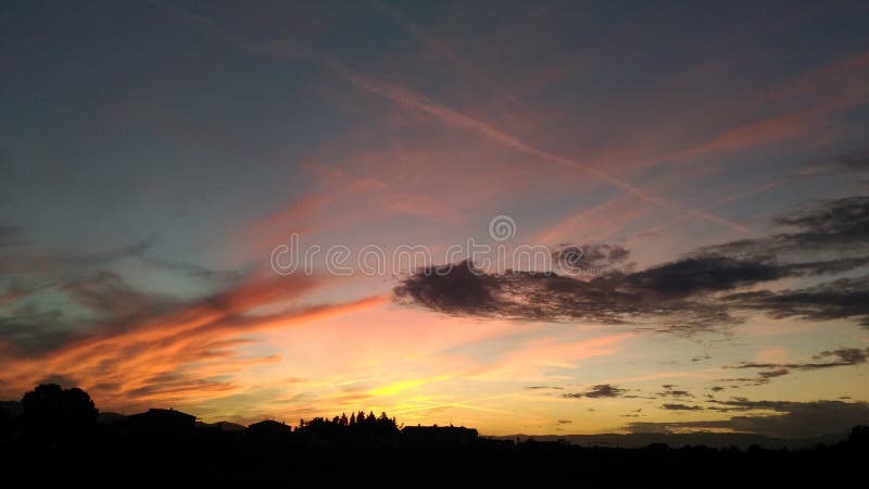 Colorful Evening Sky of September. Night Sky Picture. Skyscape. Sunset ...