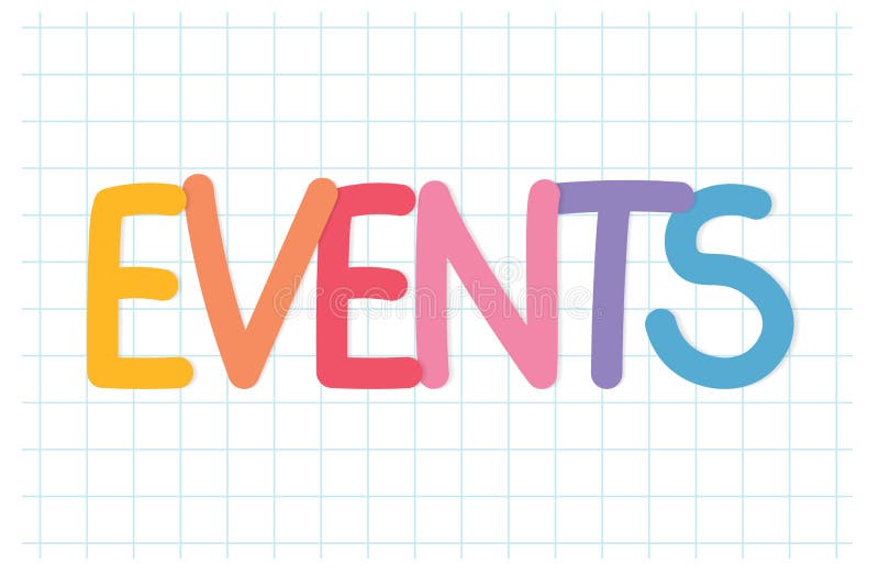 Events Word Written on Checkered Paper Sheet Stock Vector ...