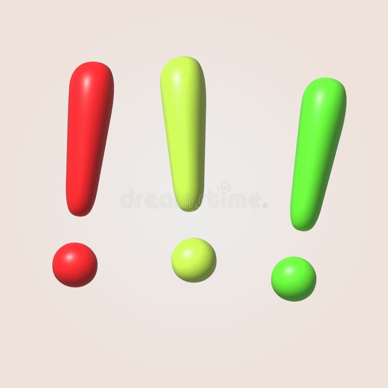 Colorful Exclamation Sign. Vector Stock Vector - Illustration of ...