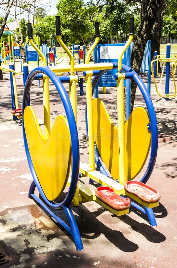 Colorful exercise machines stock image. Image of tool - 30822957