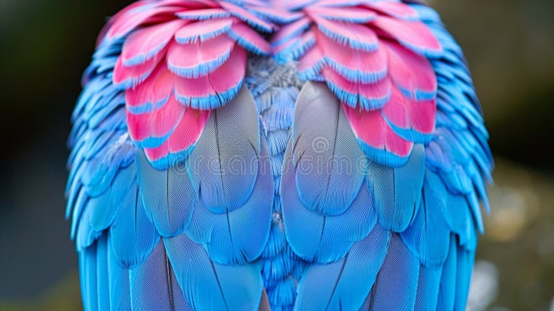 Colorful Exotic Bird Feathers Forming Vibrant Pattern in Top View for ...