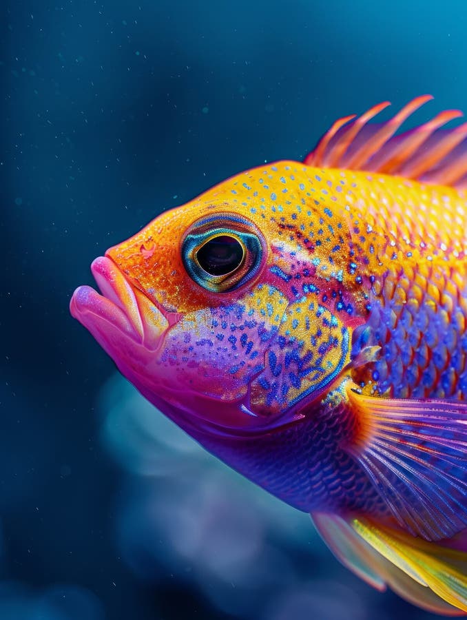 Colorful Exotic Fish in an Underwater Aquarium Setting. Stock Image ...