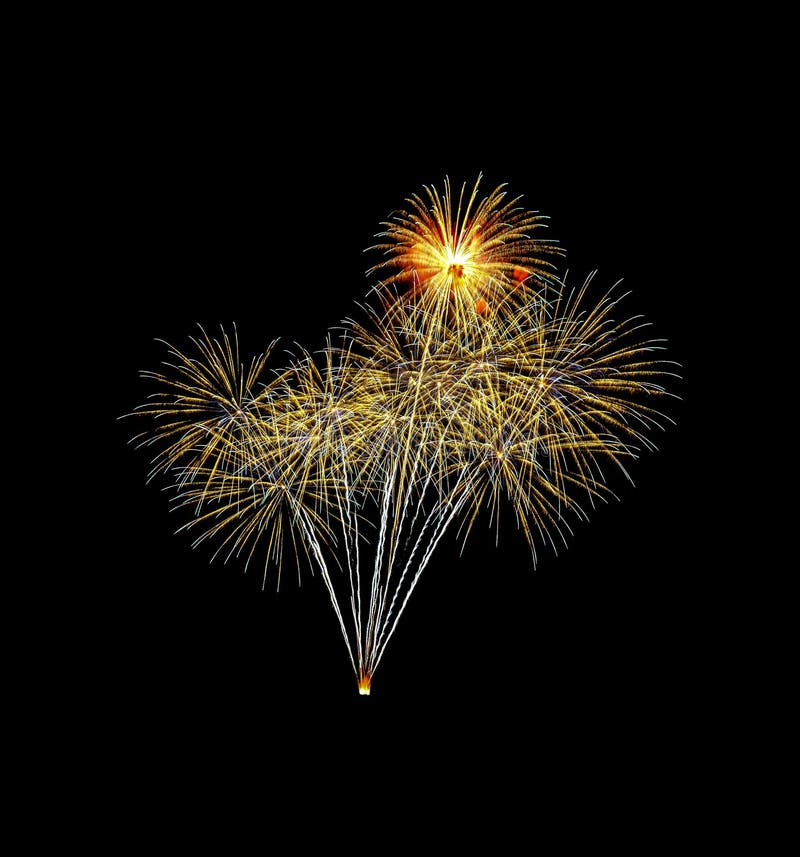 Colorful Exploded Fireworks Isolated on Black Background Stock Photo ...