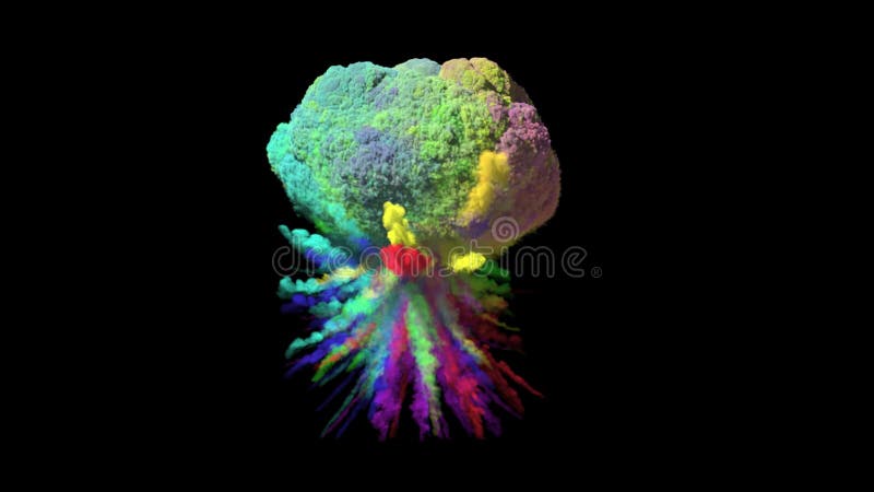 Colorful Explosion on Black Stock Video - Video of paint, burst: 209492655