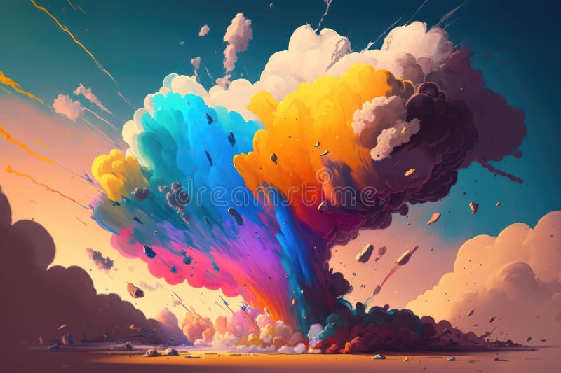 Colorful Explosion: a Burst of Creative Energy - Generative AI Stock ...