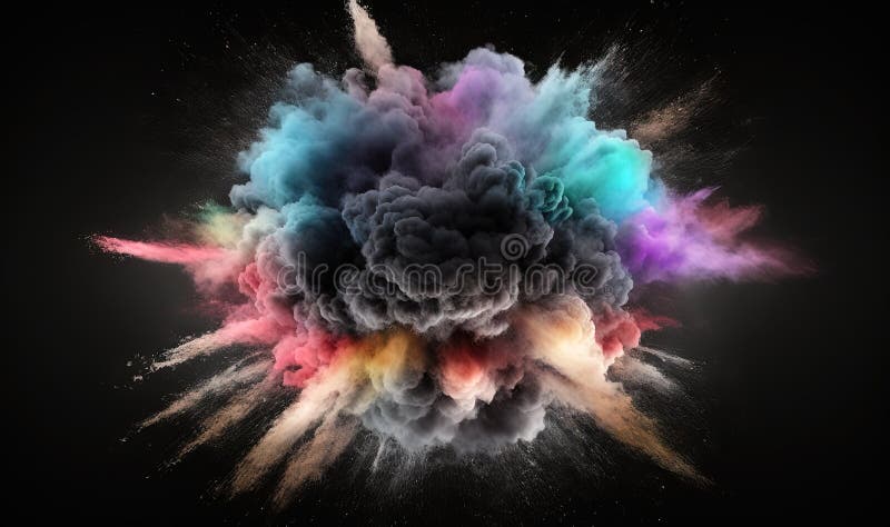 Explosion of Colored Smoke. Colorful Explosion of Colored Smoke ...