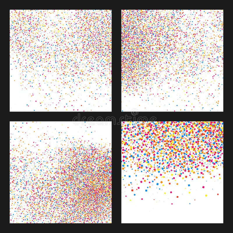Colorful Explosion of Confetti. Colored Grainy Texture Vector. Stock ...