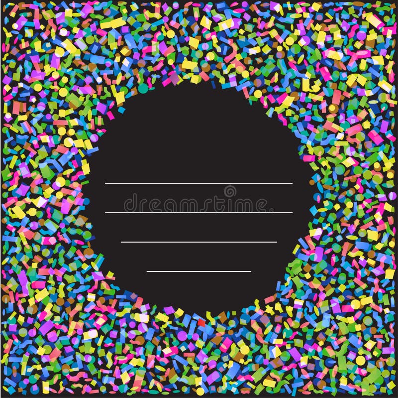 Colorful Explosion of Confetti with Place for Text. Vector Illustration ...