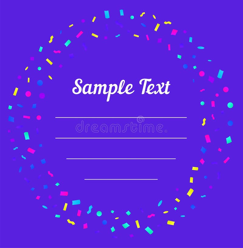 Colorful Explosion of Confetti with Place for Text. Vector Illustration ...