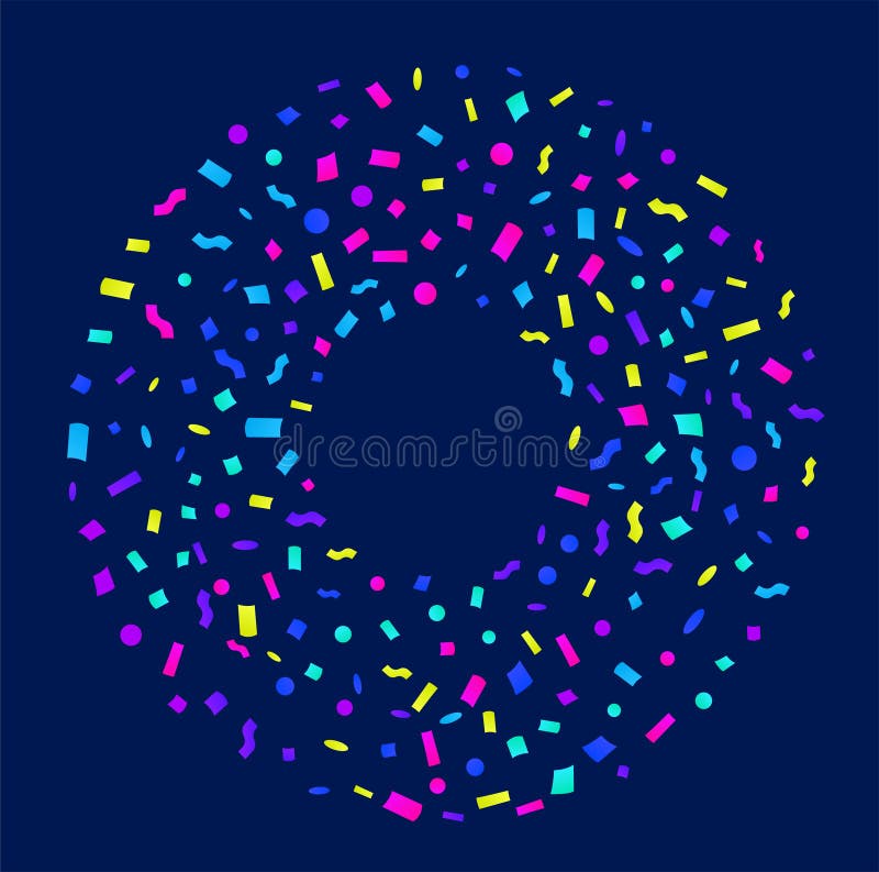 Colorful Explosion of Confetti. Vector Illustration Stock Illustration ...