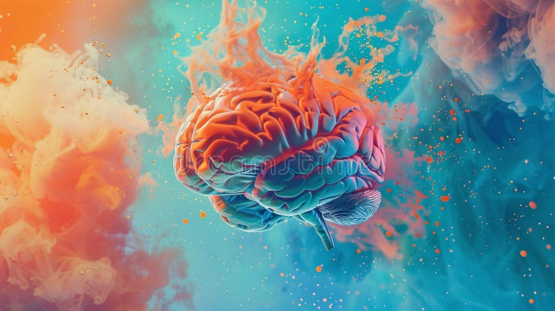 The Colorful Explosion of Creative Cognitive Processes Stock Photo ...