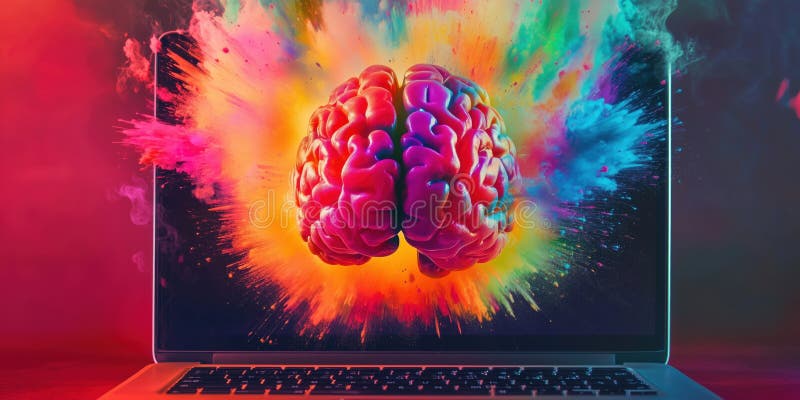 Colorful Explosion of Creativity and Intelligence from a Brain on ...