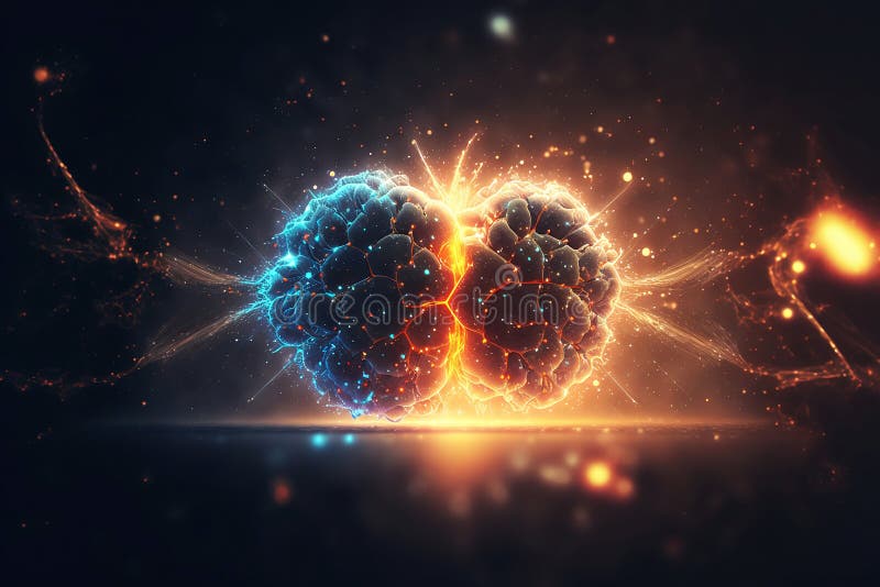 Colorful Explosion Energy on Black Background Stock Illustration ...