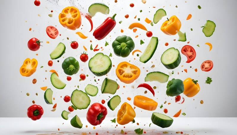 A Colorful Explosion of Fresh Vegetables, Showcasing Various ...