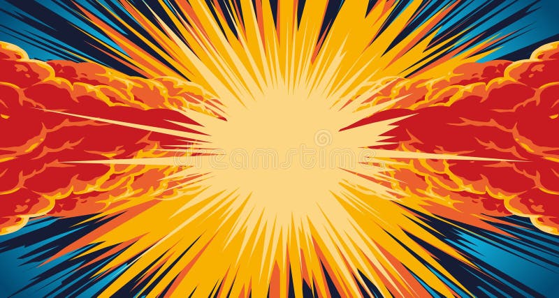 Colorful Explosion Graphic with Comic Style Effect Stock Illustration ...