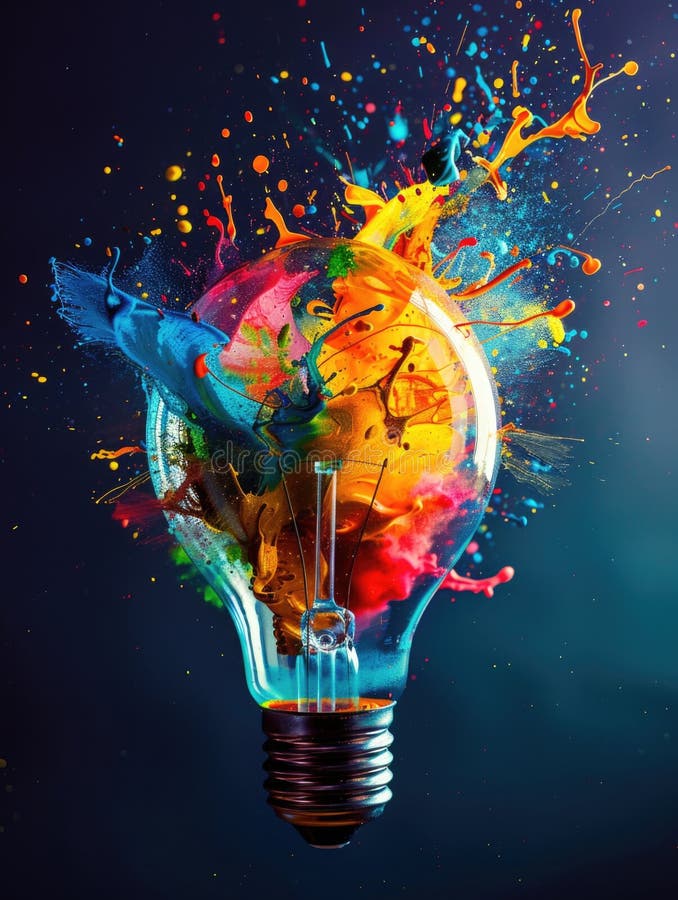 Colorful Explosion of Ideas Stock Image - Image of design, visual ...