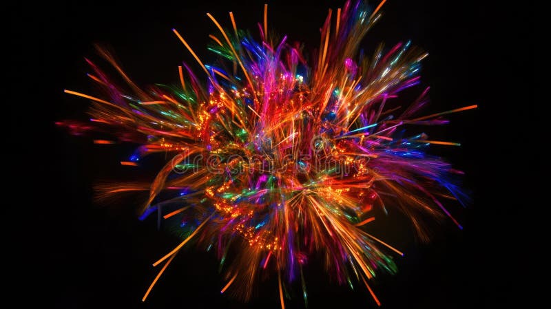 Colorful Explosion of Light and Color Stock Illustration - Illustration ...