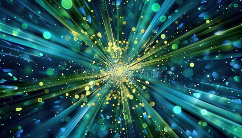 Colorful Explosion of Light and Particles in a Dark Space Stock Image ...