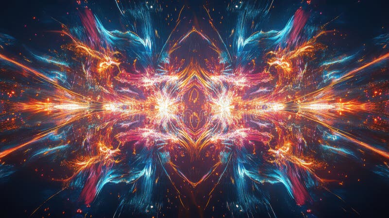 Colorful Explosion of Light and Sparks Creating an Abstract Visual ...