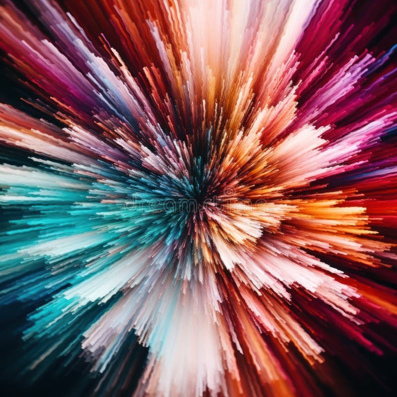 A Colorful Explosion of Lines Stock Illustration - Illustration of ...