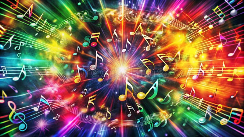 Colorful Musical Notes on White Wall Stock Image - Image of musical ...