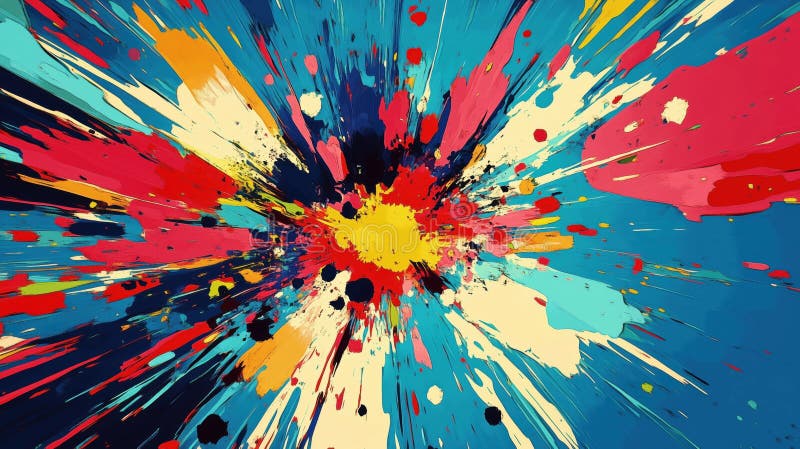 Colorful Explosion of Paint Splashes and Vibrant Hues Stock Image ...