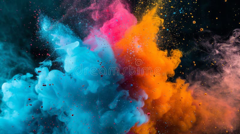Colorful Explosion of Paint in a Vibrant Splash Stock Image - Image of ...