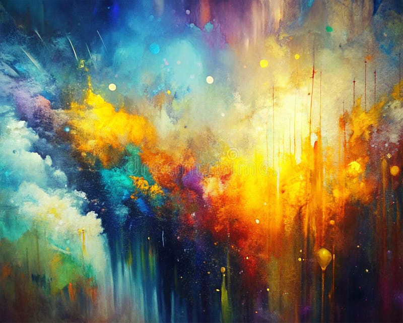 Colorful Explosion of Paint on a White Background. 3D Rendering Stock ...