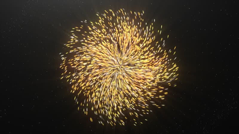 Colorful Explosion of Particles Forming Bright Object. Motion. Cosmic ...