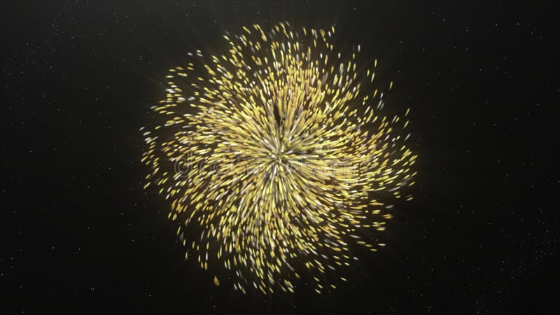 Colorful Explosion of Particles Forming Bright Object. Motion. Cosmic ...