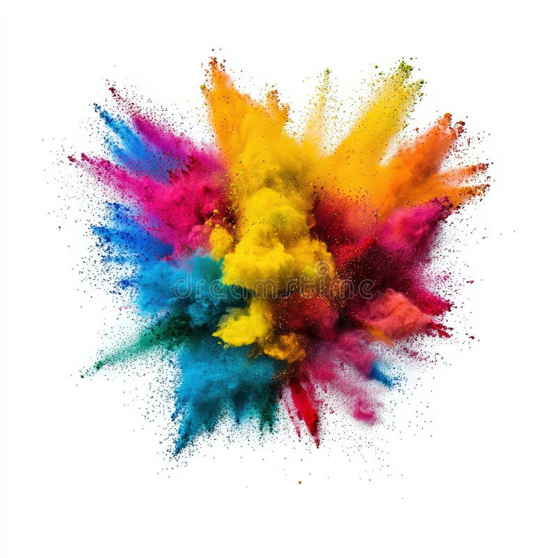 Colorful Explosion of Powder Creates a Vibrant and Dynamic Visual ...