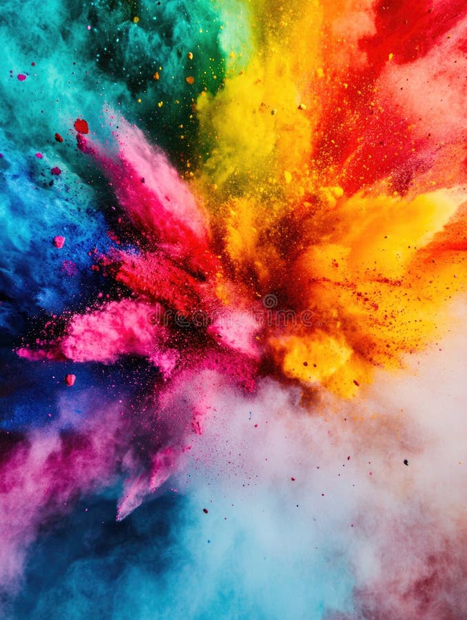 Colorful Explosion of Powder Stock Image - Image of explosion, artistic ...