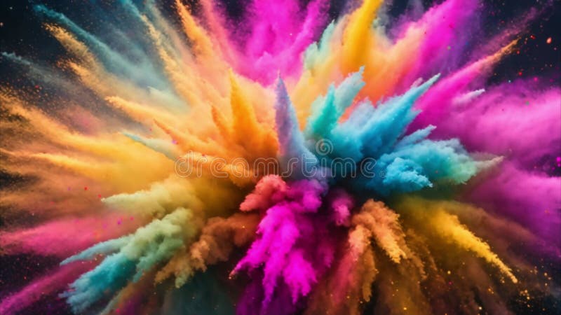 Colorful Explosion of Powder Stock Video - Video of powder, colorful ...
