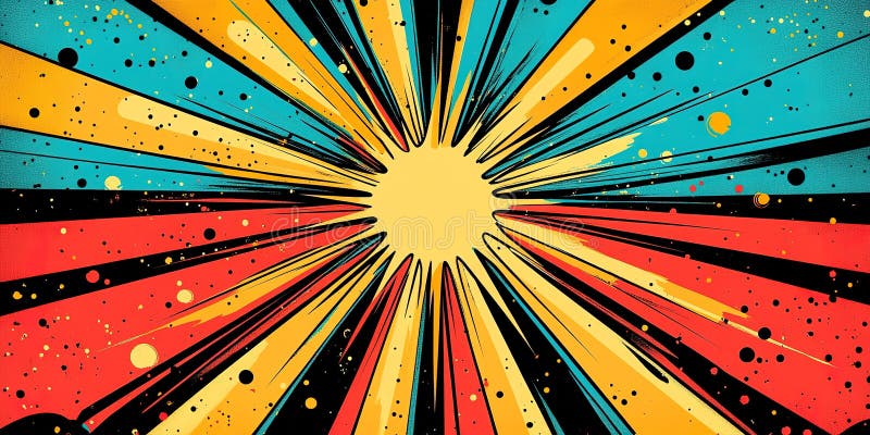 Colorful Explosion of Rays Emanating from a Central Point Creates ...