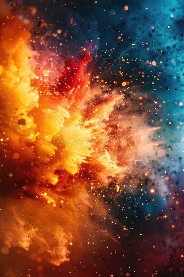 Colorful Explosion Sky stock image. Image of explosion - 374791611