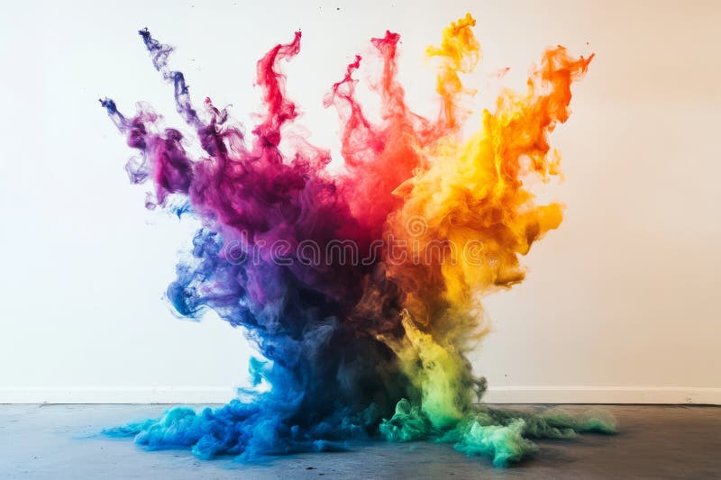 A Colorful Explosion of Smoke is in the Air Stock Illustration ...