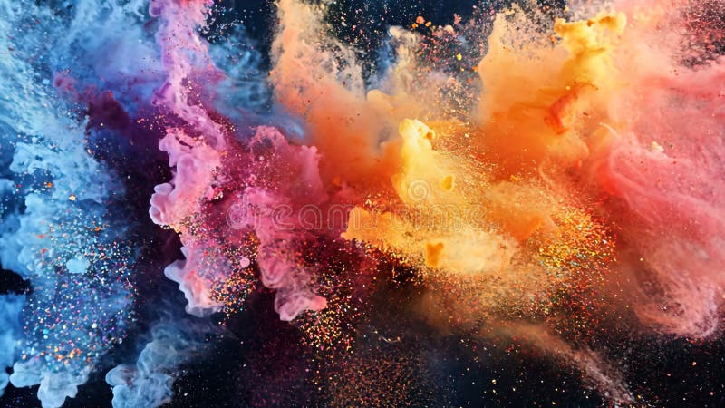 A Colorful Explosion of Smoke and Dust Stock Footage - Video of ...