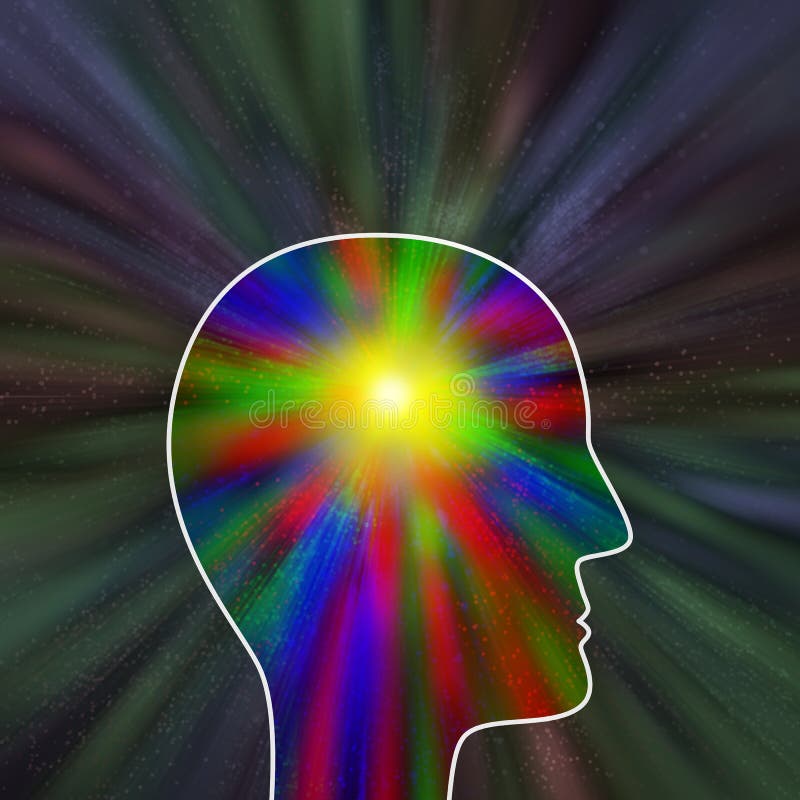 Colorful Explosion of Thought or Creativity Stock Illustration ...