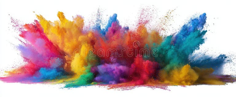 The Colorful Explosion of Vibrant Powder Creating a Dynamic Visual ...
