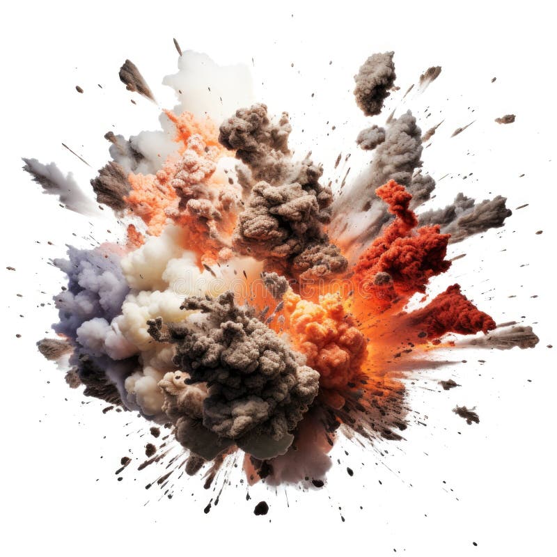 Colorful Explosions on White Background. Stock Illustration ...