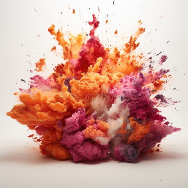 Colorful Explosions on White Background. Stock Illustration ...
