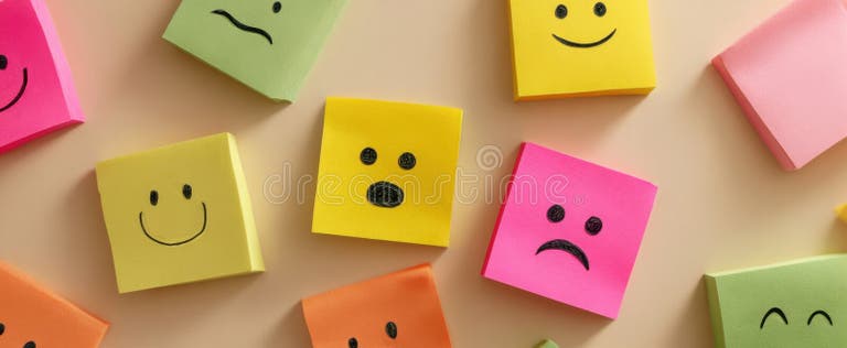The Colorful Expression of Emotions on Sticky Notes in a Creative ...