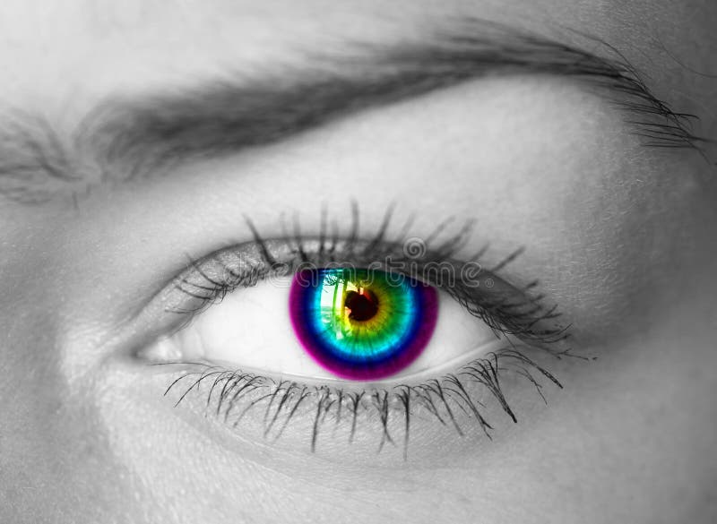 Colorful eye. stock image. Image of health, fashion, light - 38343663